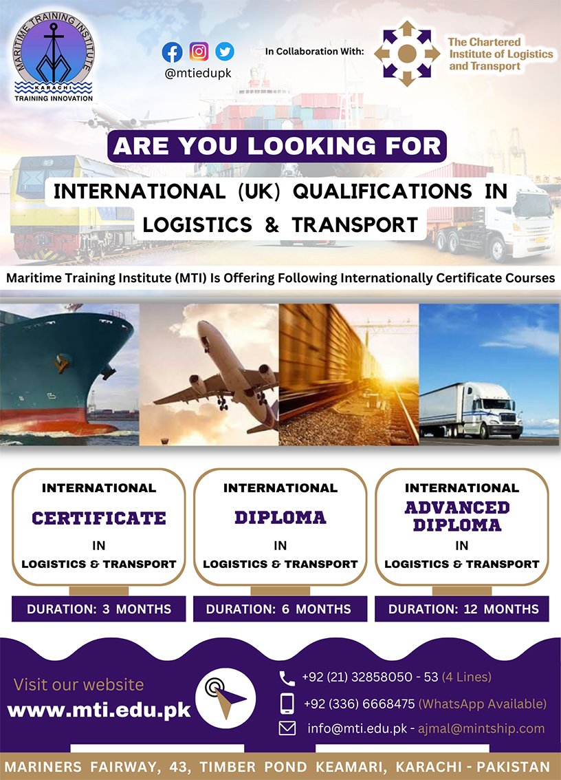 International (UK) Qualifications in Logistics & Transport – Pakistan ...